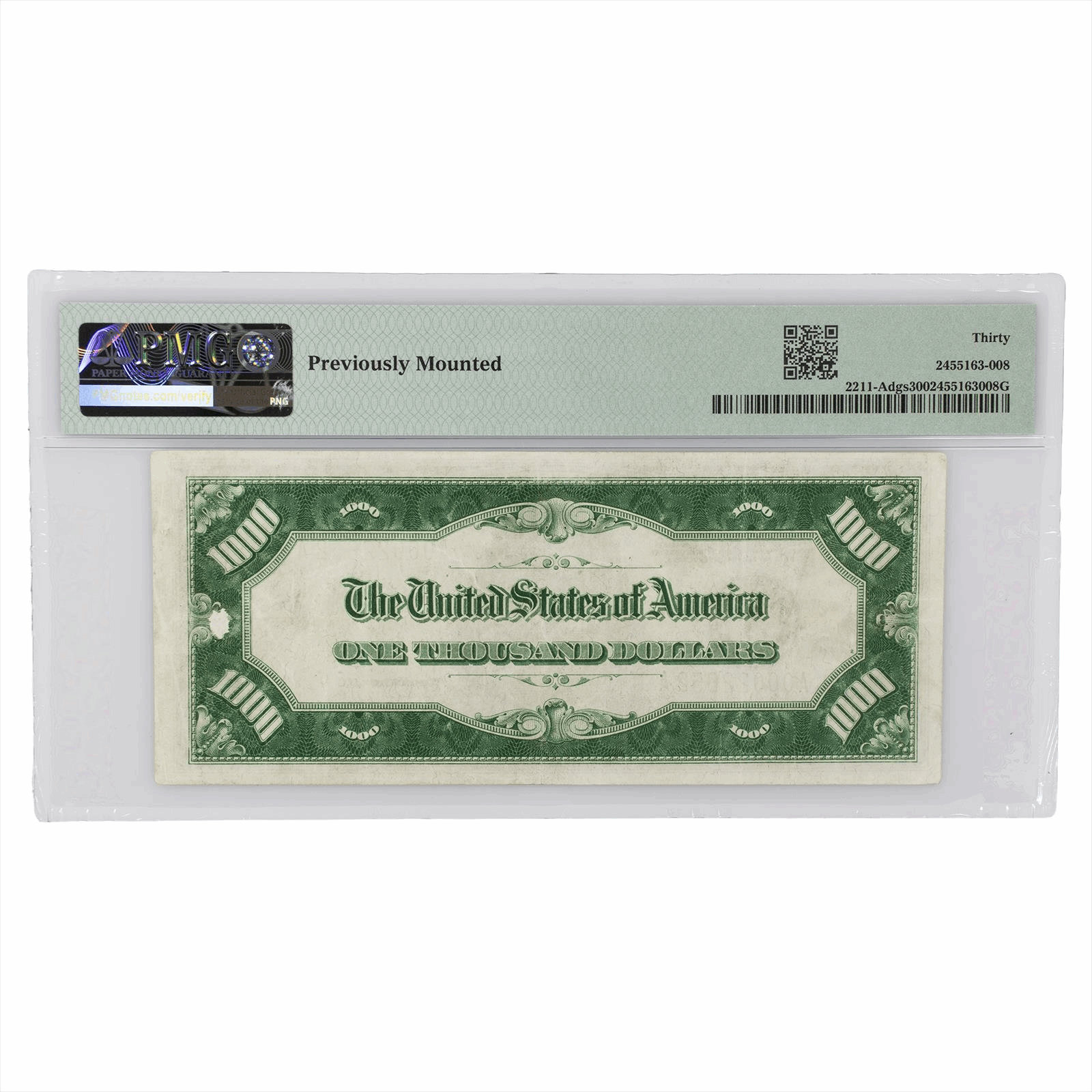 1934 $1000 Federal Reserve Note Boston FR2211 PMG - U.S. Coins and Jewelry